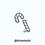 22 Cute Simple Candy Cane Doodles Ideas For Christmas - drawtwist.com