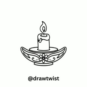 31 Candle Doodle Drawing Ideas - drawtwist.com