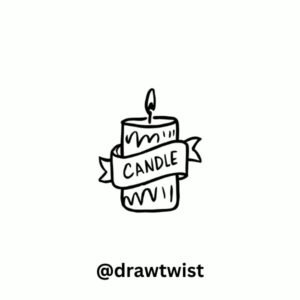 31 Candle Doodle Drawing Ideas - drawtwist.com