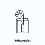 22 Cute Simple Candy Cane Doodles Ideas For Christmas - drawtwist.com