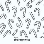 22 Cute Simple Candy Cane Doodles Ideas For Christmas - drawtwist.com