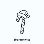 22 Cute Simple Candy Cane Doodles Ideas For Christmas - drawtwist.com