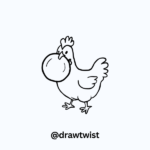 37 Simple Chicken Doodle Ideas to Draw - drawtwist.com