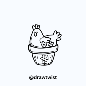 37 Simple Chicken Doodle Ideas to Draw - drawtwist.com