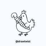 37 Simple Chicken Doodle Ideas to Draw - drawtwist.com