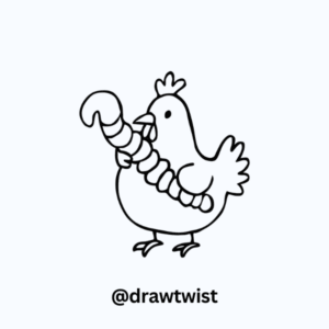 37 Simple Chicken Doodle Ideas to Draw - drawtwist.com