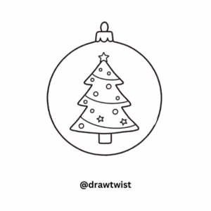 31 Easy Christmas Ornament Doodle Ideas - drawtwist.com