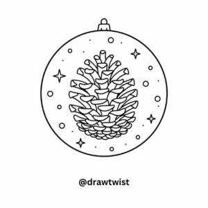 31 Easy Christmas Ornament Doodle Ideas - drawtwist.com