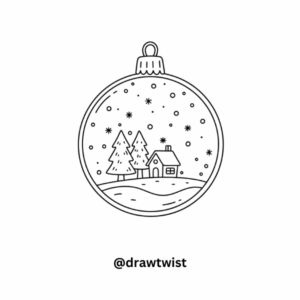 31 Easy Christmas Ornament Doodle Ideas - drawtwist.com