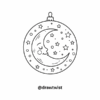 31 Easy Christmas Ornament Doodle Ideas - drawtwist.com