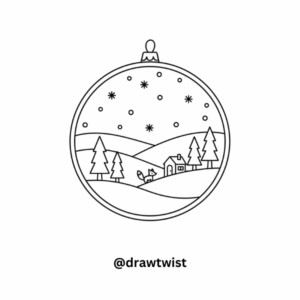 31 Easy Christmas Ornament Doodle Ideas - drawtwist.com