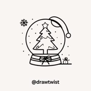 33 Easy Christmas Tree Doodle Drawing Ideas - drawtwist.com