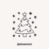 33 Easy Christmas Tree Doodle Drawing Ideas - drawtwist.com