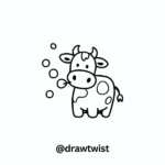 40 Easy and Cute Cow Doodle Ideas - drawtwist.com