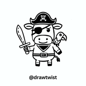 40 Easy and Cute Cow Doodle Ideas - drawtwist.com