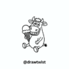 40 Easy and Cute Cow Doodle Ideas - drawtwist.com