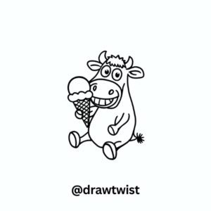 40 Easy and Cute Cow Doodle Ideas - drawtwist.com