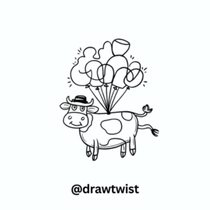 40 Easy and Cute Cow Doodle Ideas - drawtwist.com