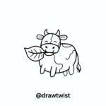40 Easy and Cute Cow Doodle Ideas - drawtwist.com