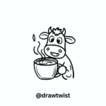 40 Easy and Cute Cow Doodle Ideas - drawtwist.com