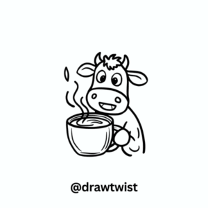 40 Easy and Cute Cow Doodle Ideas - drawtwist.com