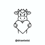 40 Easy and Cute Cow Doodle Ideas - drawtwist.com