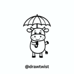 40 Easy and Cute Cow Doodle Ideas - drawtwist.com