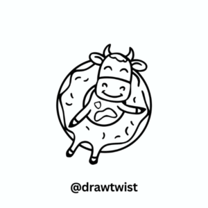 40 Easy and Cute Cow Doodle Ideas - drawtwist.com