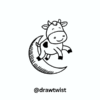 40 Easy and Cute Cow Doodle Ideas - drawtwist.com