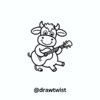 40 Easy and Cute Cow Doodle Ideas - drawtwist.com