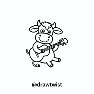 40 Easy and Cute Cow Doodle Ideas - drawtwist.com