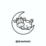 40 Easy and Cute Cow Doodle Ideas - drawtwist.com