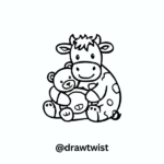 40 Easy and Cute Cow Doodle Ideas - drawtwist.com