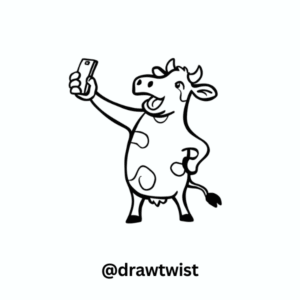 40 Easy and Cute Cow Doodle Ideas - drawtwist.com