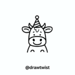 40 Easy and Cute Cow Doodle Ideas - drawtwist.com