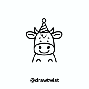 40 Easy and Cute Cow Doodle Ideas - drawtwist.com