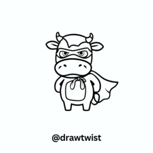 40 Easy and Cute Cow Doodle Ideas - drawtwist.com