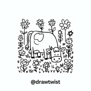 40 Easy and Cute Cow Doodle Ideas - drawtwist.com