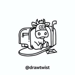 40 Easy and Cute Cow Doodle Ideas - drawtwist.com