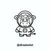 40 Easy and Cute Cow Doodle Ideas - drawtwist.com