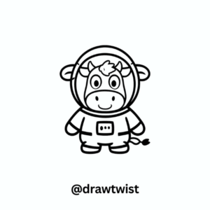 40 Easy and Cute Cow Doodle Ideas - drawtwist.com