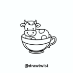 40 Easy and Cute Cow Doodle Ideas - drawtwist.com