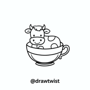 40 Easy and Cute Cow Doodle Ideas - drawtwist.com