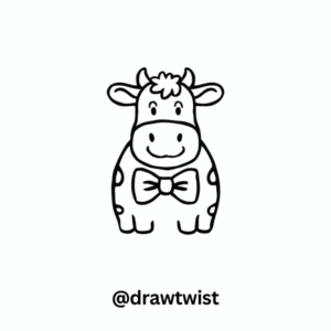 40 Easy and Cute Cow Doodle Ideas - drawtwist.com