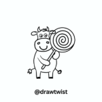 40 Easy and Cute Cow Doodle Ideas - drawtwist.com