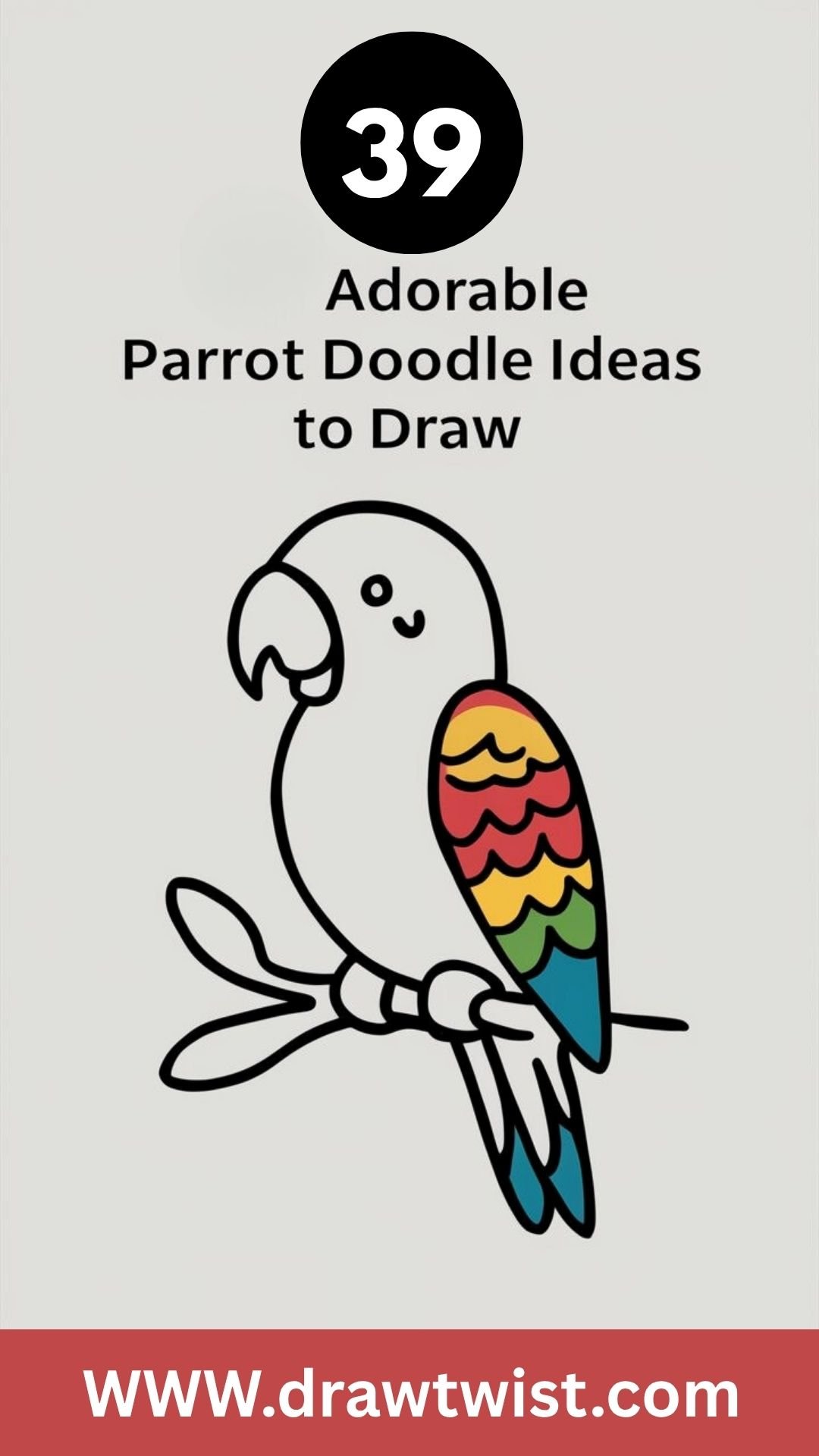 39 Adorable Parrot Doodle Ideas to Draw - drawtwist.com