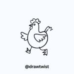 37 Simple Chicken Doodle Ideas to Draw - drawtwist.com