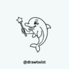39 Adorable Dolphin Doodle Ideas for Simple Sketching - drawtwist.com