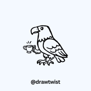 41 Simple Eagle Doodles to Try - drawtwist.com