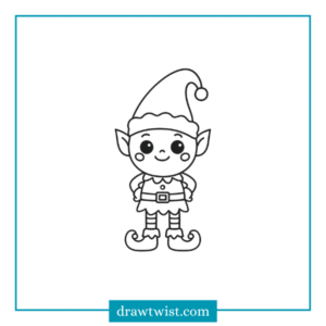 How to Draw Elf Christmas - drawtwist.com